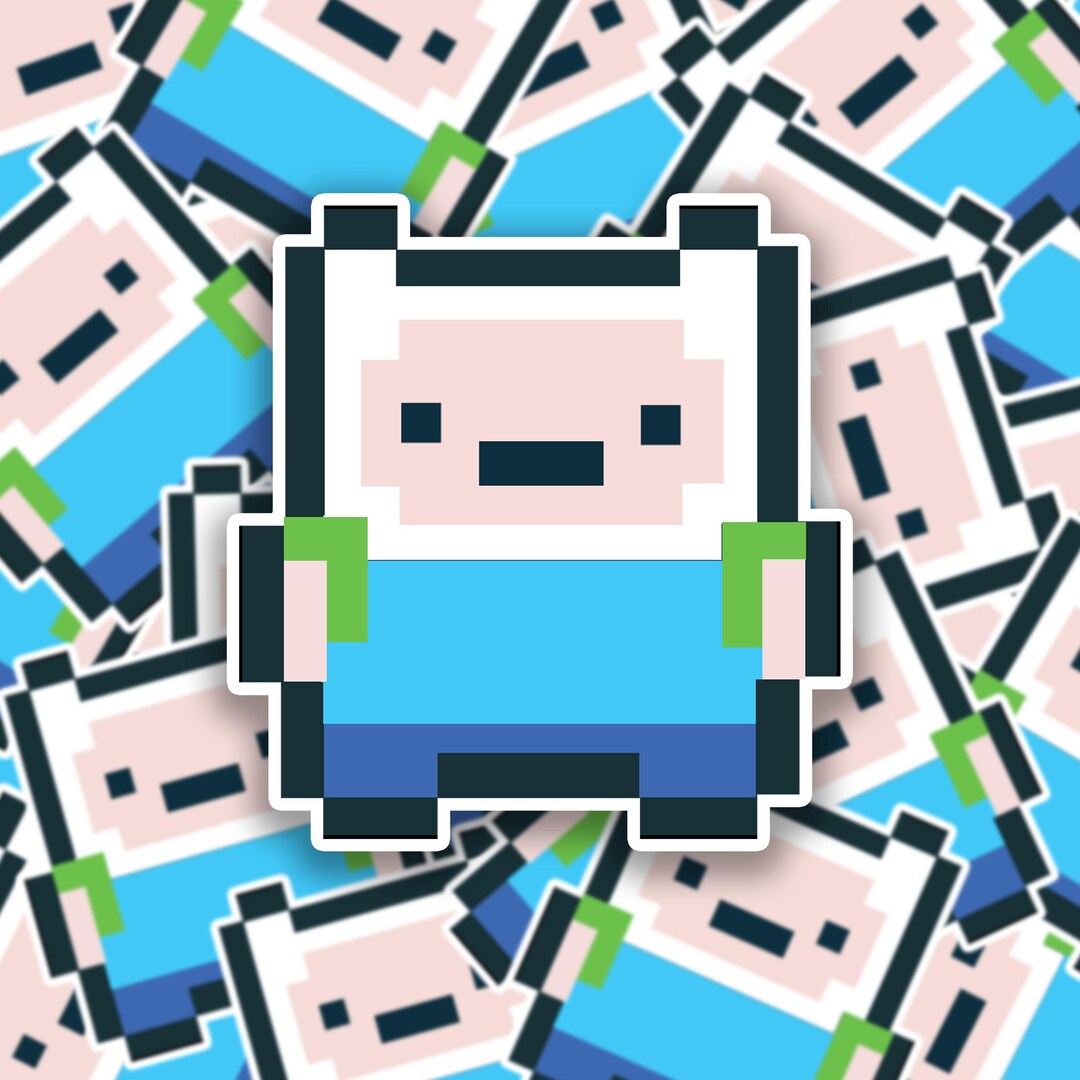 8-bit Finn Sticker - Etsy