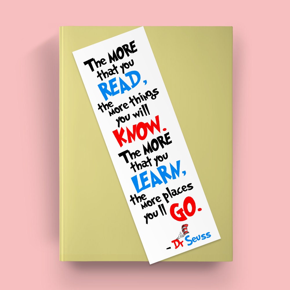 Dr Seuss Quote Bookmark - Etsy