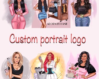Business Logo Portrait, Custom Portrait Logo, Digital Realistic ...