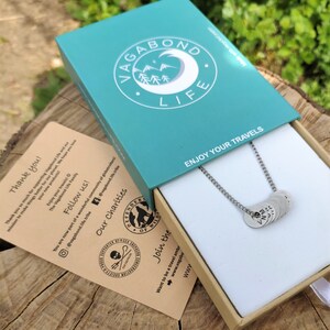 World Travel Necklace, Travel Keepsake, Country Charm Tag Necklace ...