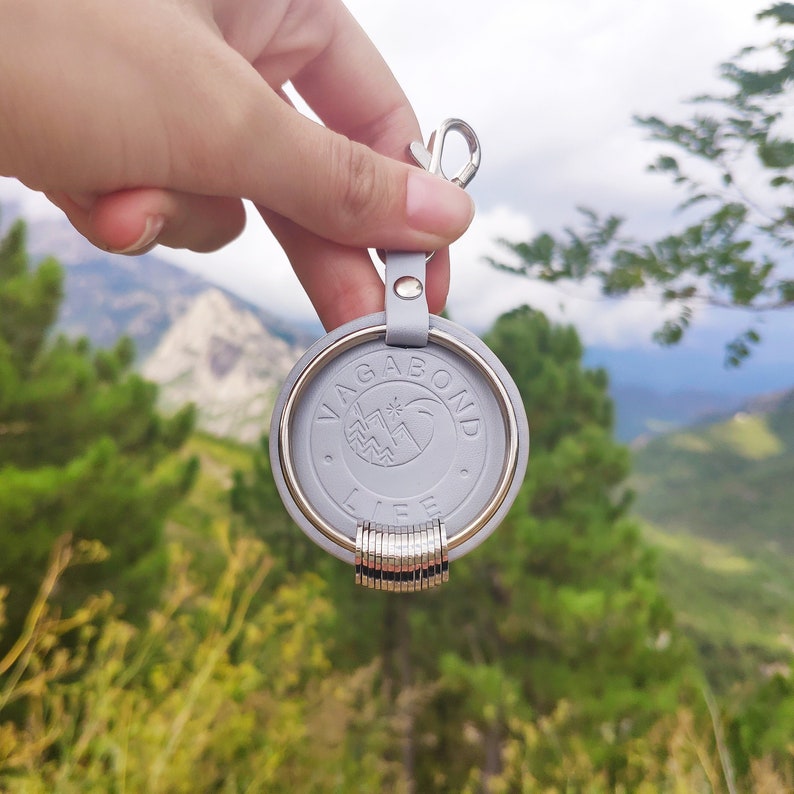 Traveler Keychain Blue Country Tag Keychain Travel Keyring | Etsy