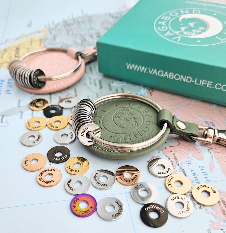Personalized Travel Keyring: Engraved Country Rings, Travel Mementos ...
