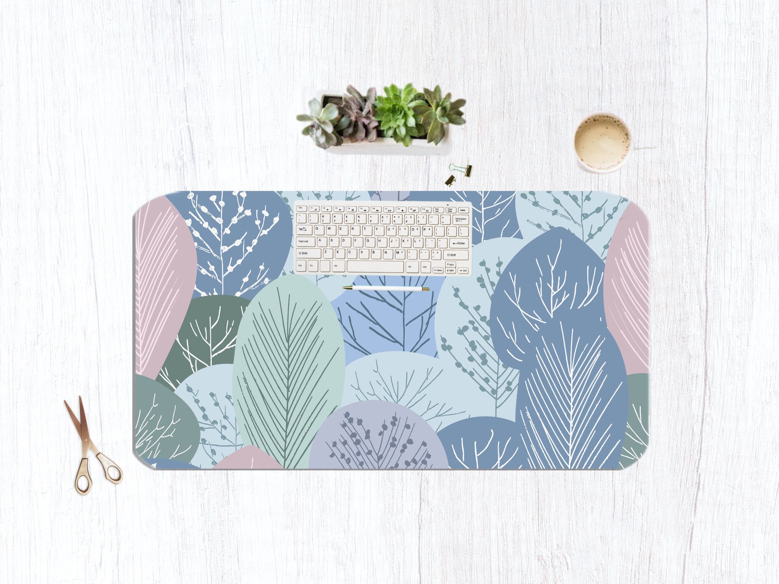 Desk Mat Cute Aesthetic Desk Pad Boho Office Decor Indie Room - Etsy