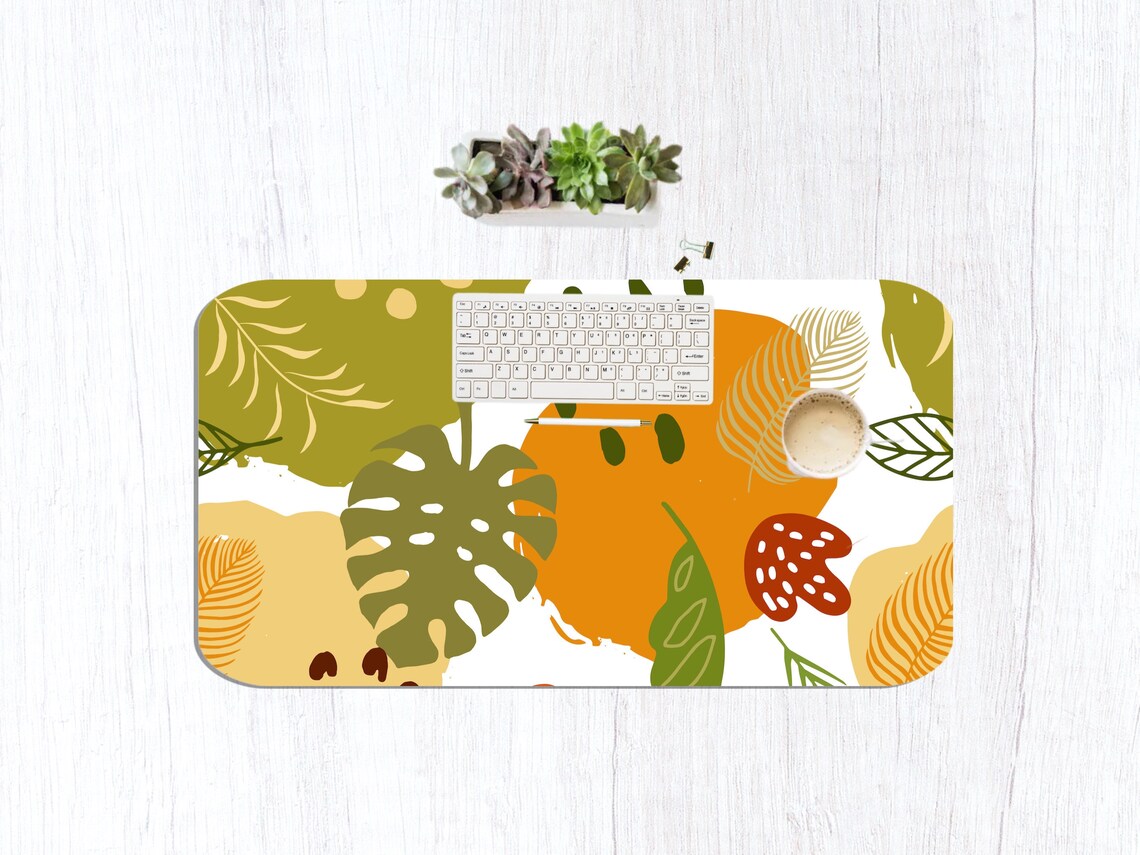 Abstract Boho Desk Mat Indie Room Decor Aesthetic Desk Mat | Etsy