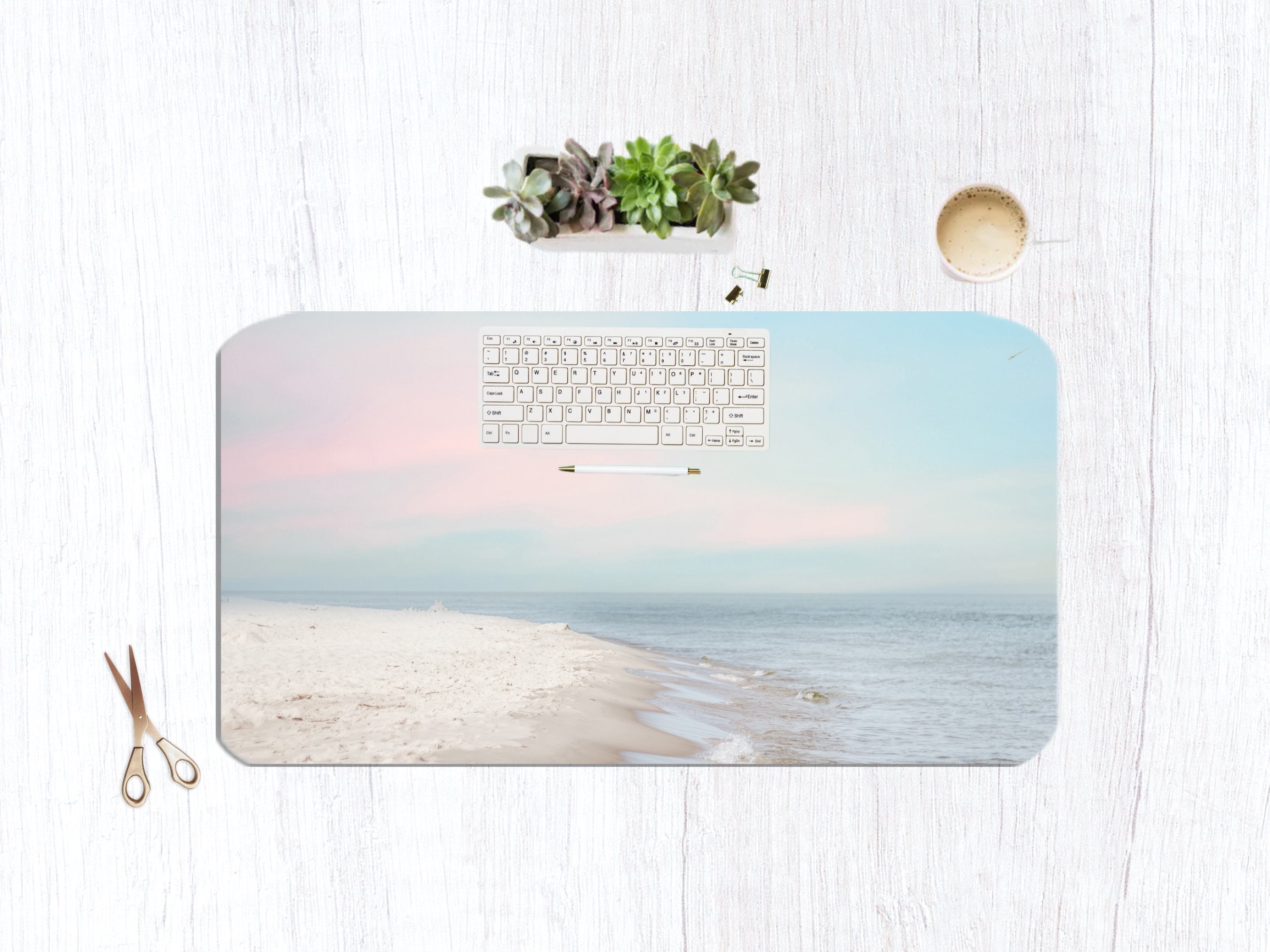 Beach Desk Mat Nature Desk Mat ocean Office Decor Large Mouse | Etsy