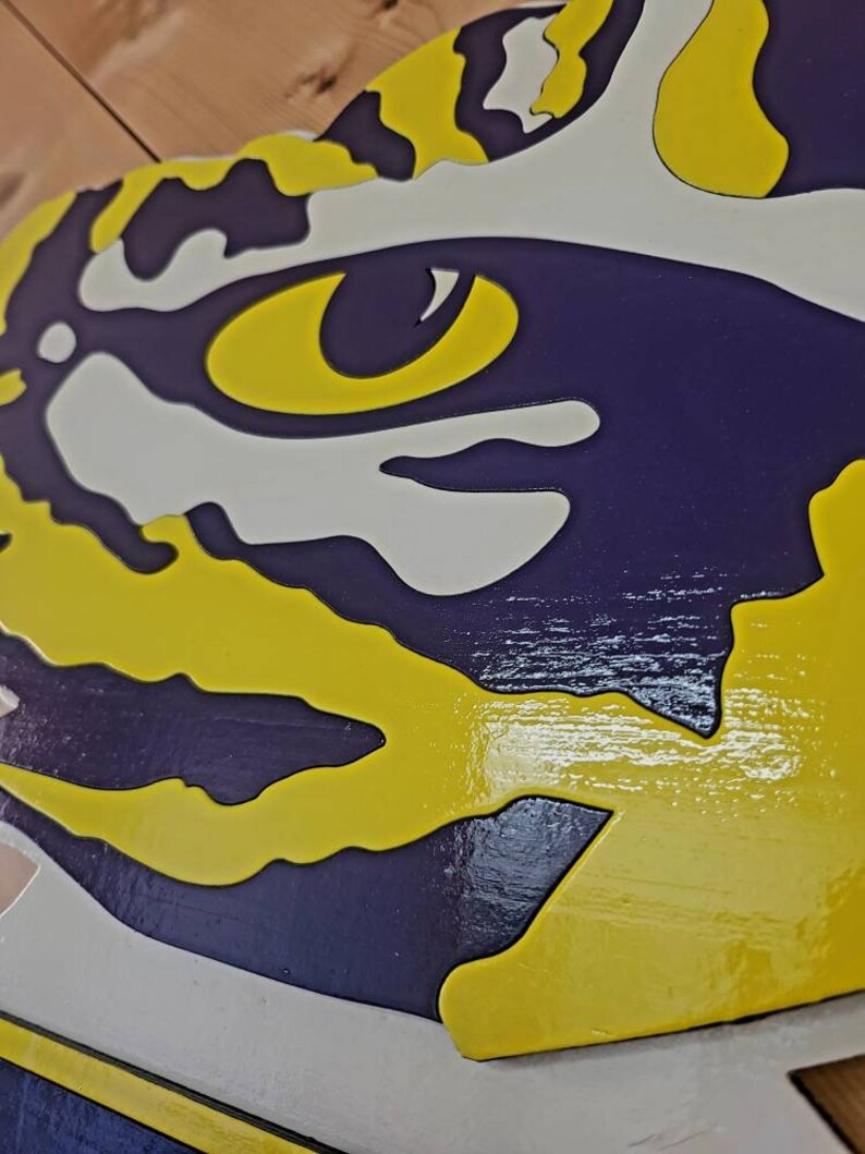 LSU Tigers Tiger Eye Sign Wall Hanging or Door Hanger - Etsy