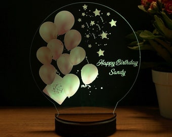 Happy Birthday Lamp - Etsy