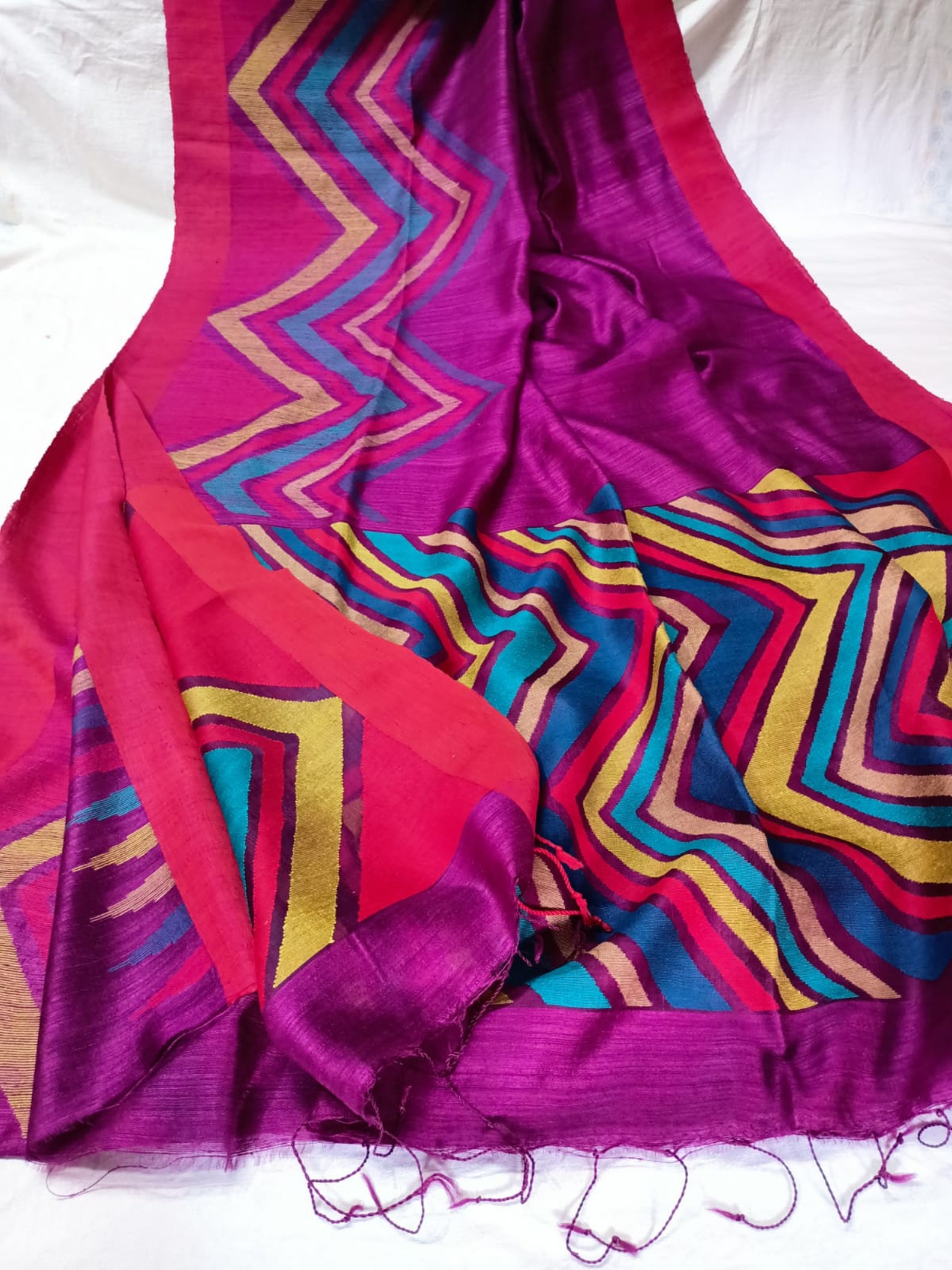 Premium Quality Matka Silk Saree With Blouse,party Wedding Wear Unique ...