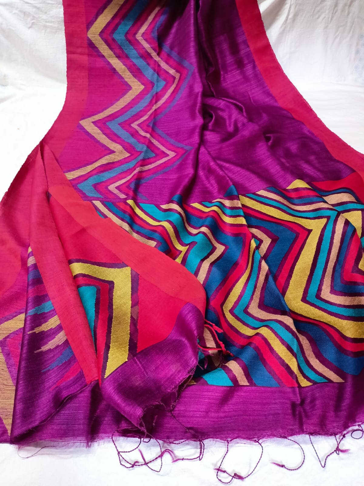 Premium Quality Matka Silk Saree With Blouse,party Wedding Wear Unique ...
