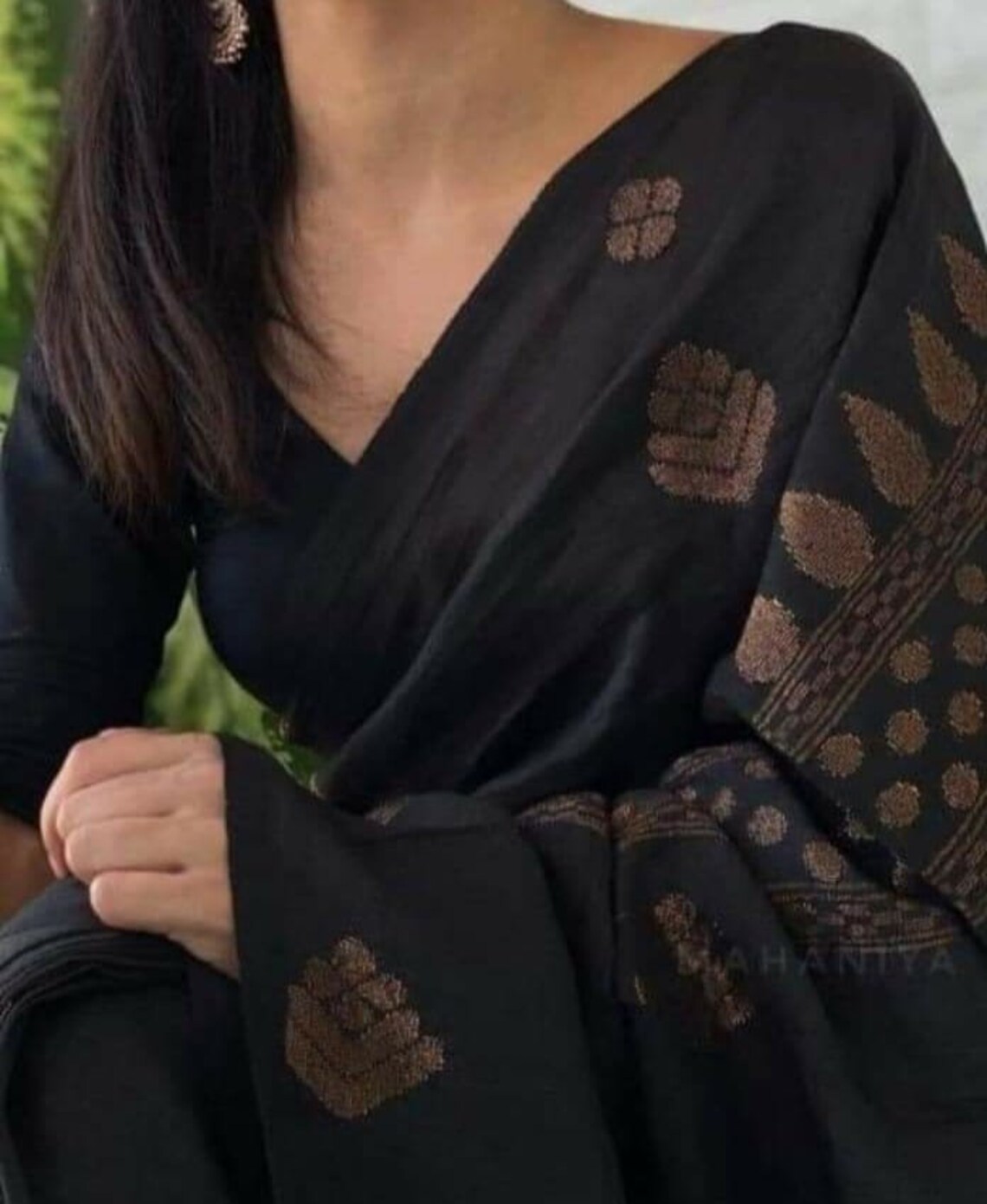 Pure Linen Hand Loom ,handwork Saree for Indian Ethnic Women Wear ...