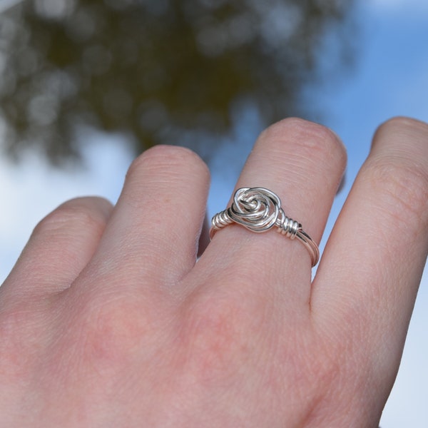 Wire Rose Ring Rose - Etsy
