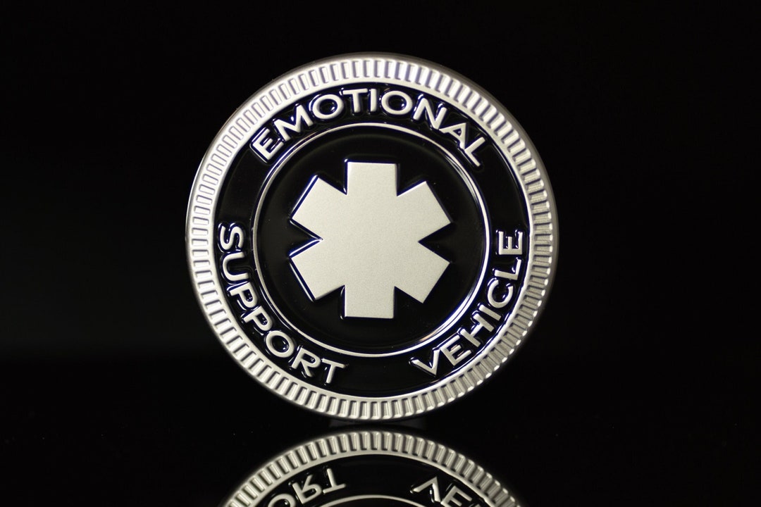 Emotional Support Vehicle Badge | Metal Badge | Multiple Colors - Etsy