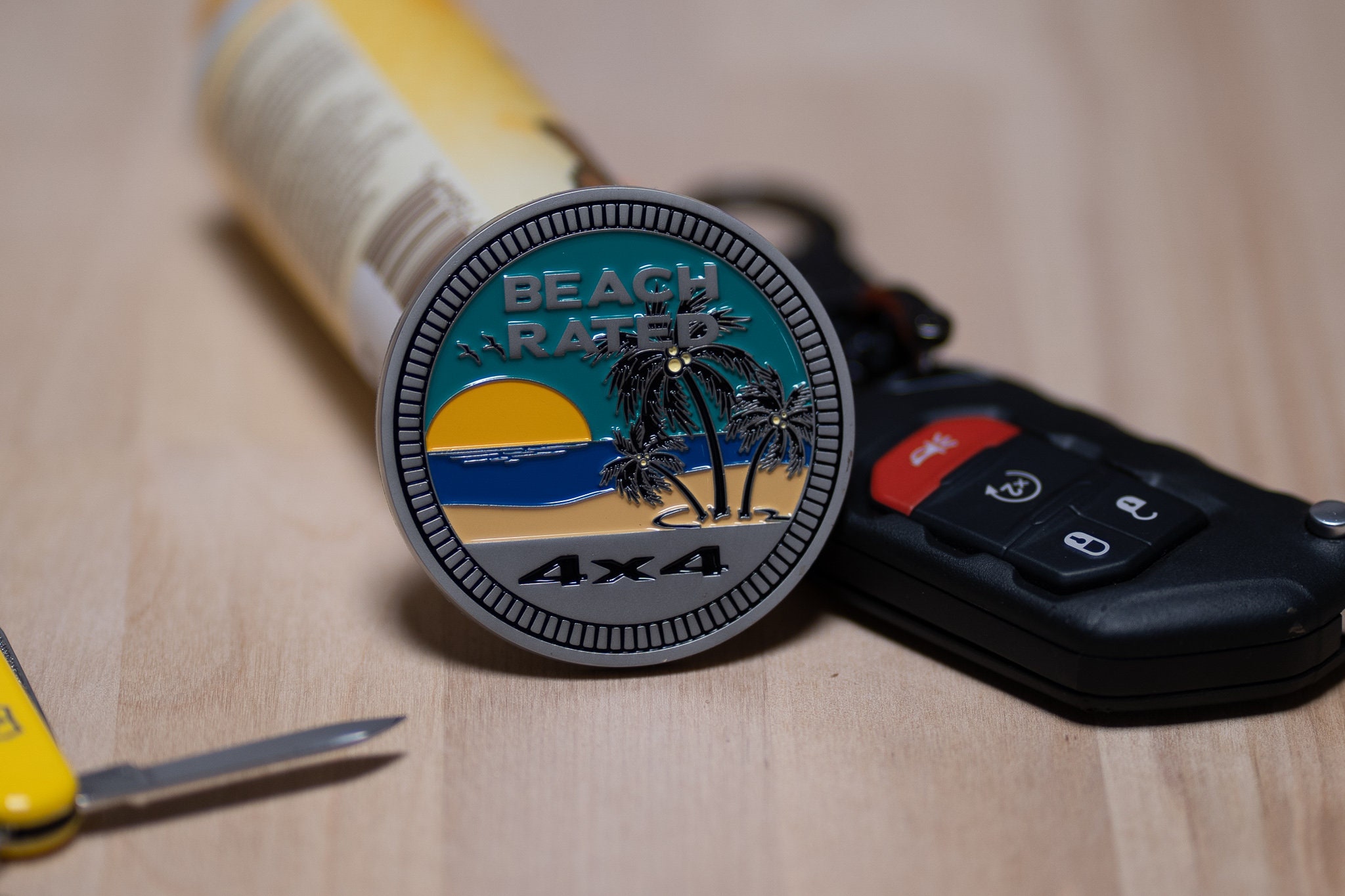 Beach Rated Metal Badge - Etsy