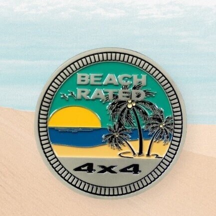 Beach Rated Metal Badge - Etsy