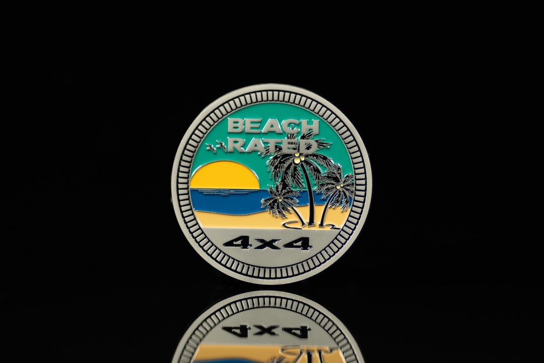 Beach Rated Metal Badge - Etsy