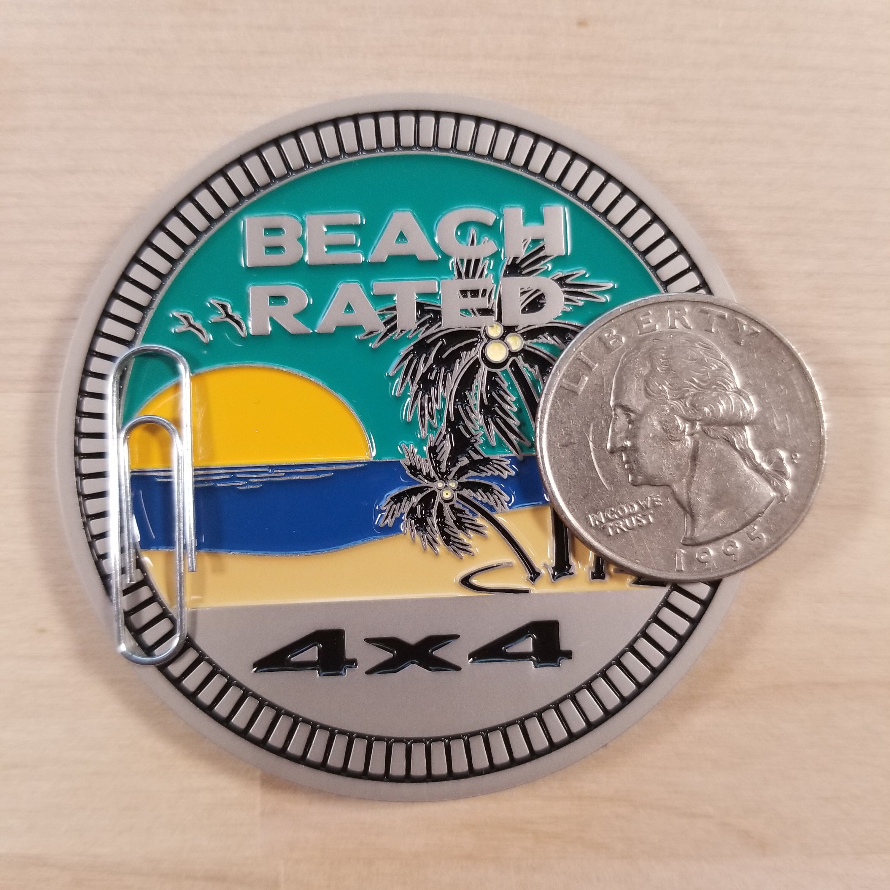 Beach Rated Metal Badge - Etsy