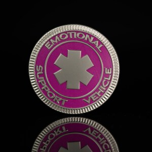 Emotional Support Vehicle Badge Metal Badge - Etsy