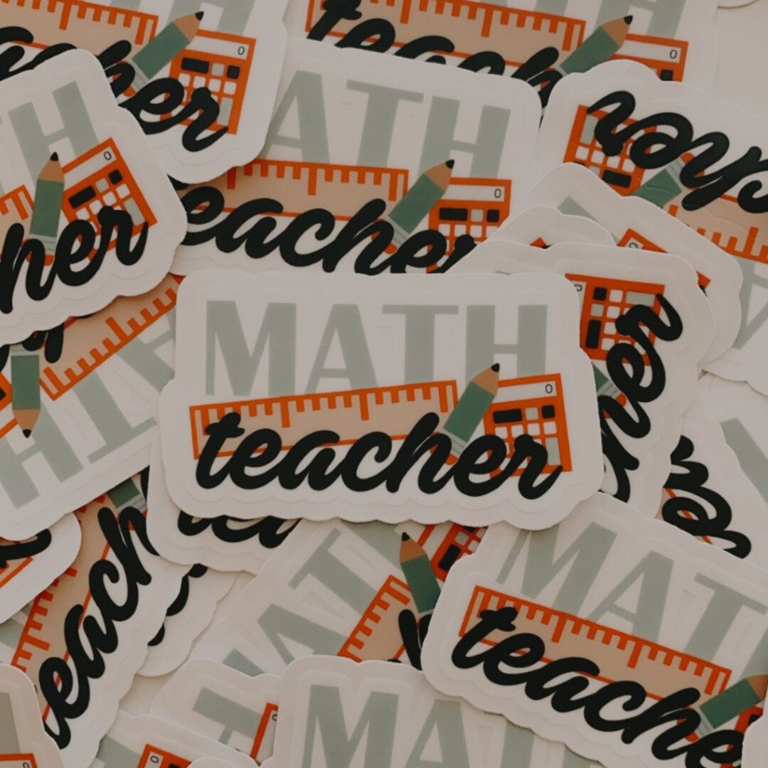 Math Teacher Sticker | Teacher Appreciation Gifts | Laptop Decal ...