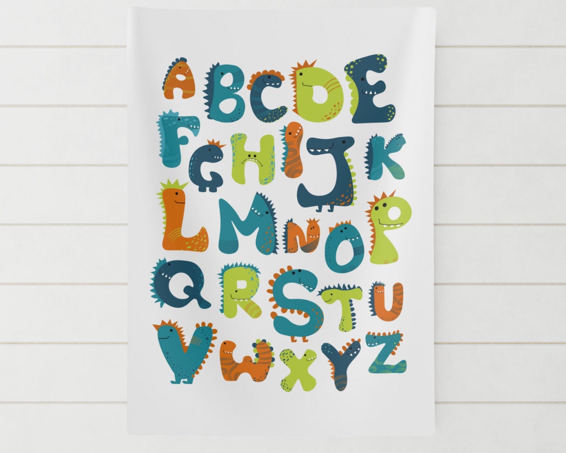 Alphabet Dinosaur Classroom Tapestry | Elementary School Decor ...