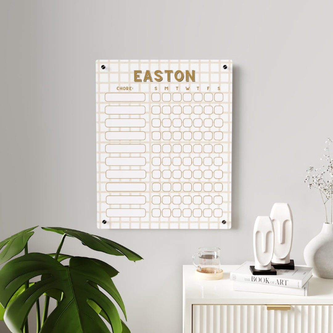 Personalized, Acrylic Chore Chart for Kids | Custom, Classic Chore ...