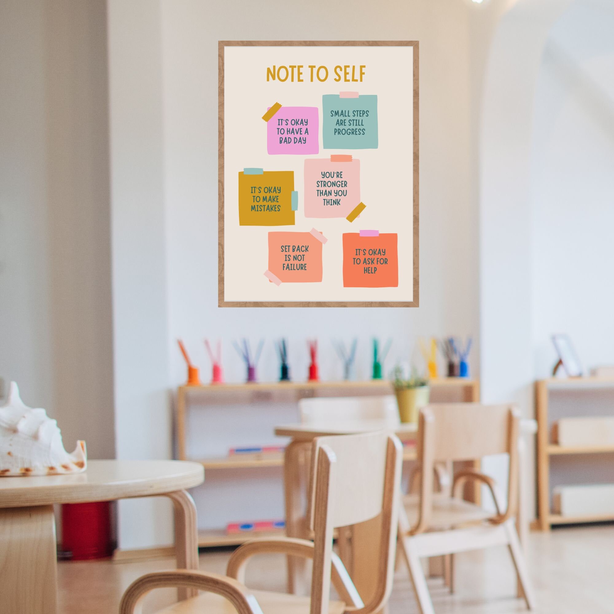 Note to Self | Teacher Digital Print | Classroom Art | Kids Room Art ...