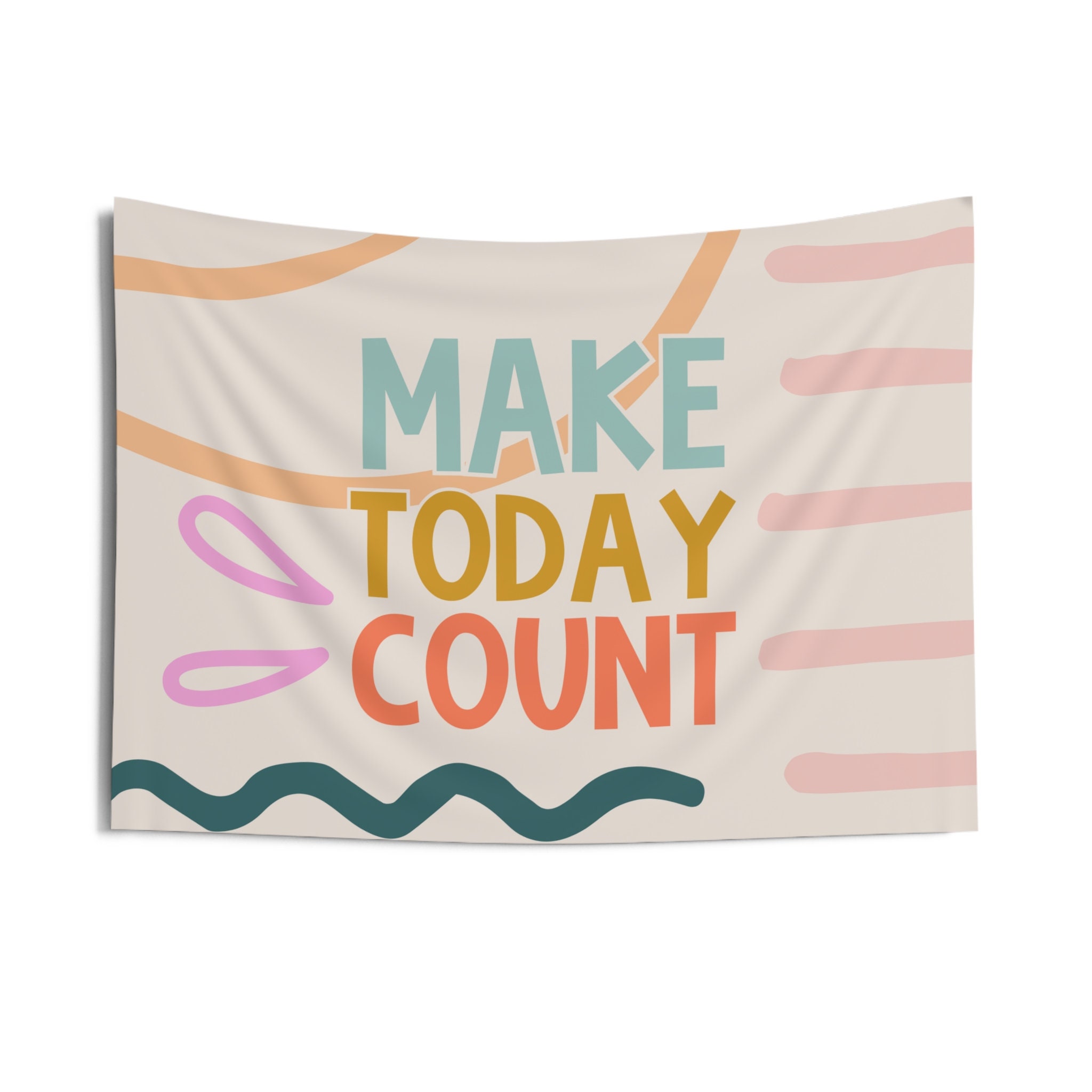 Make Today Count Classroom Tapestry | Elementary School Decor | Wall ...