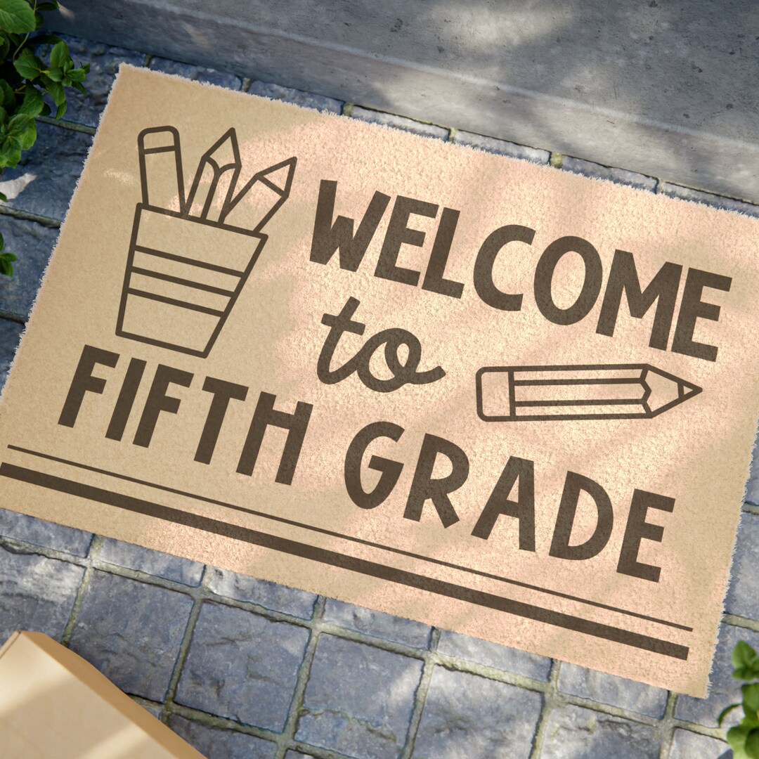 Welcome to Class Doormat, Teacher Gift, Fifth Grade Doormat, Back to ...