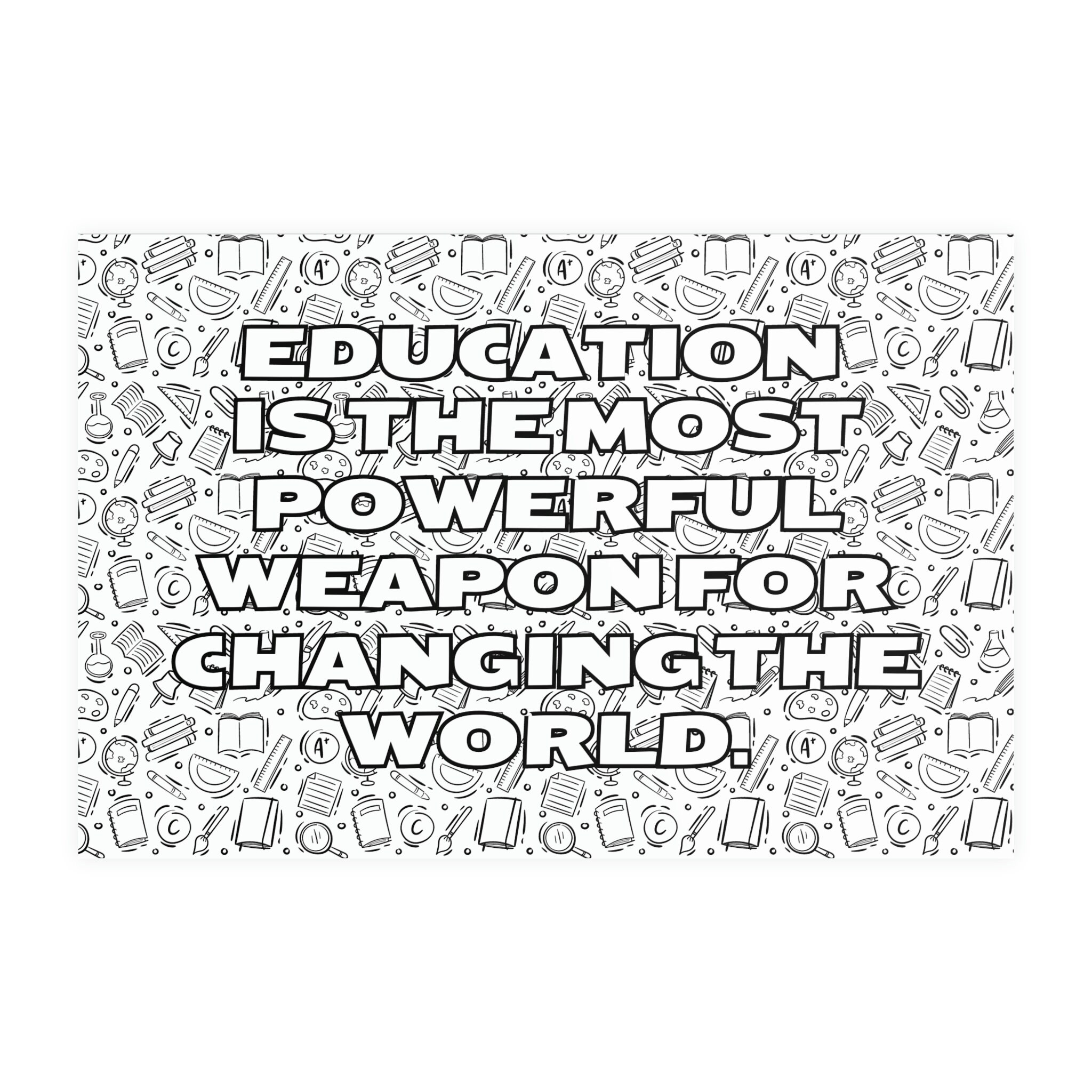 Giant Classroom Coloring Page Education Poster School Classroom Decor ...