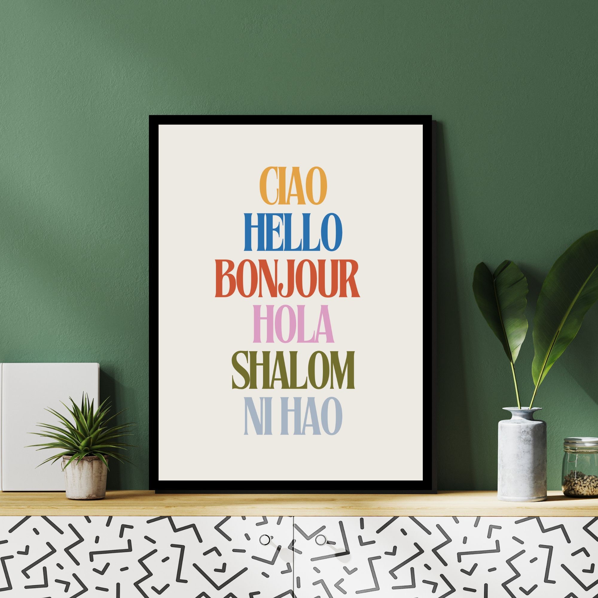 Hello in Different Languages | Teacher Digital Print | Classroom Art ...