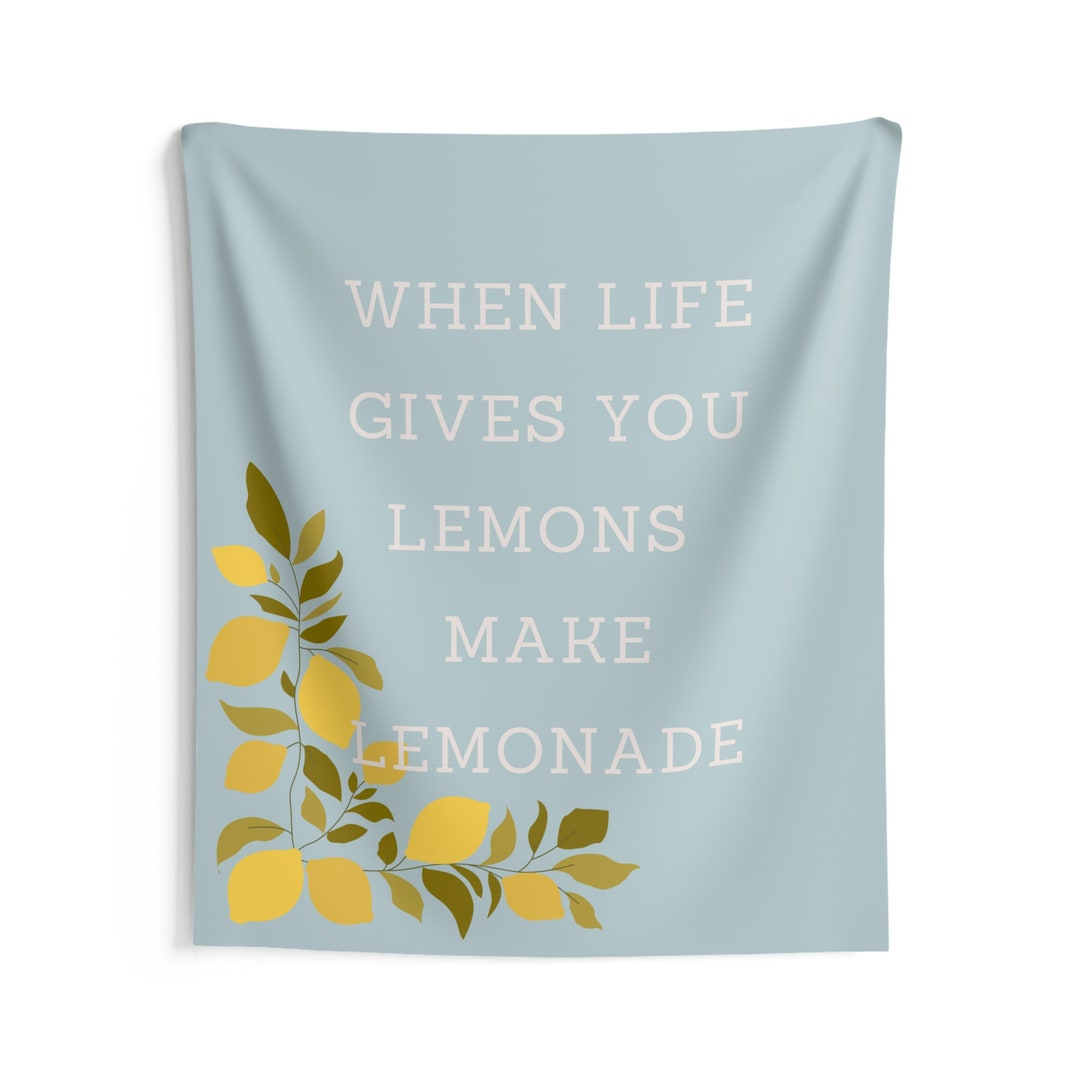 When Life Give You Lemons Wall Flag | Classroom Tapestry | Bright ...