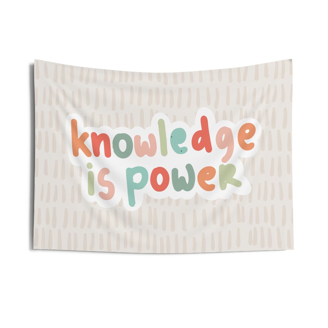 Knowledge is Power Classroom Tapestry | Elementary School Decor ...