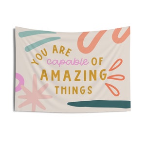 You Are Capable of Amazing Things Classroom Tapestry | Elementary ...