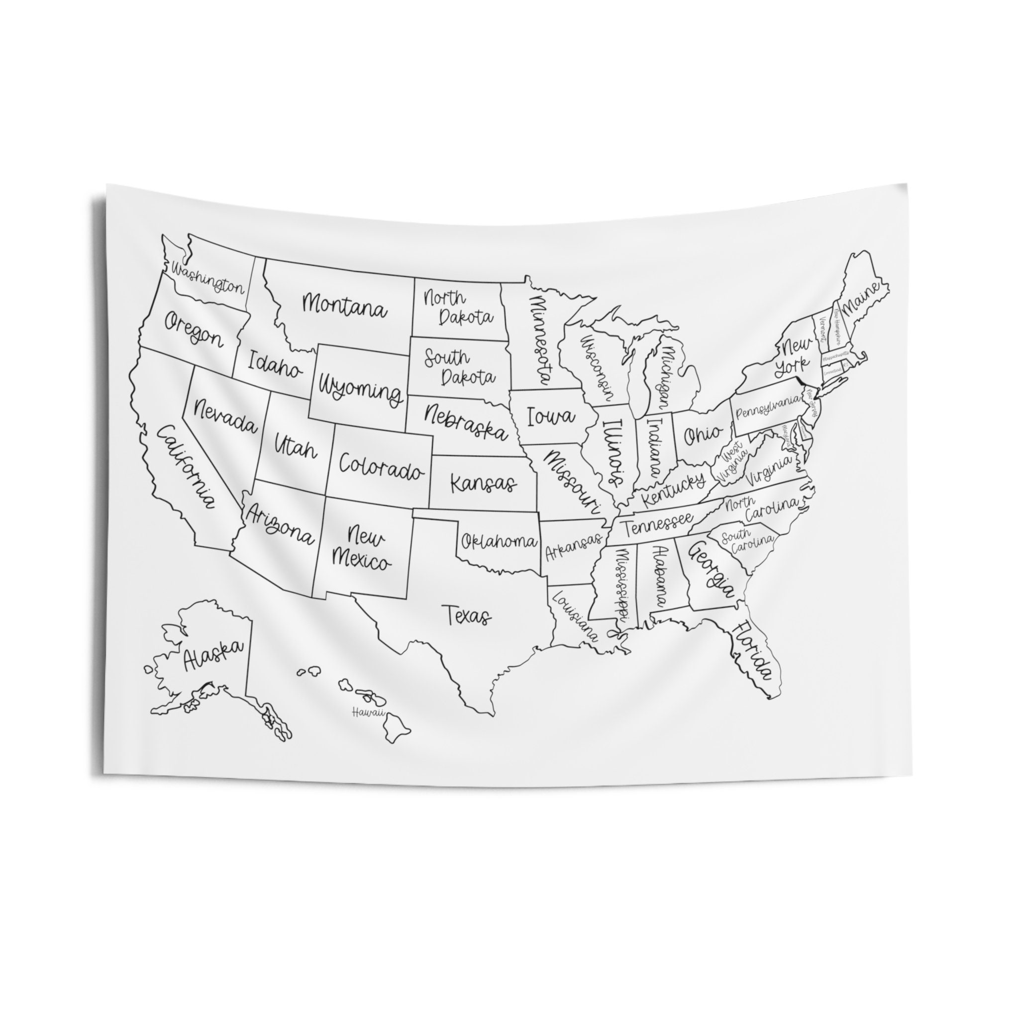United States of America Map Classroom Tapestry | History + Social ...