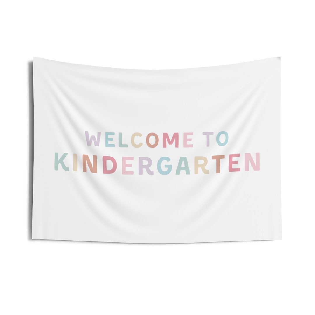 Welcome to Kindergarten Banner | Classroom Backdrop | Elementary School ...