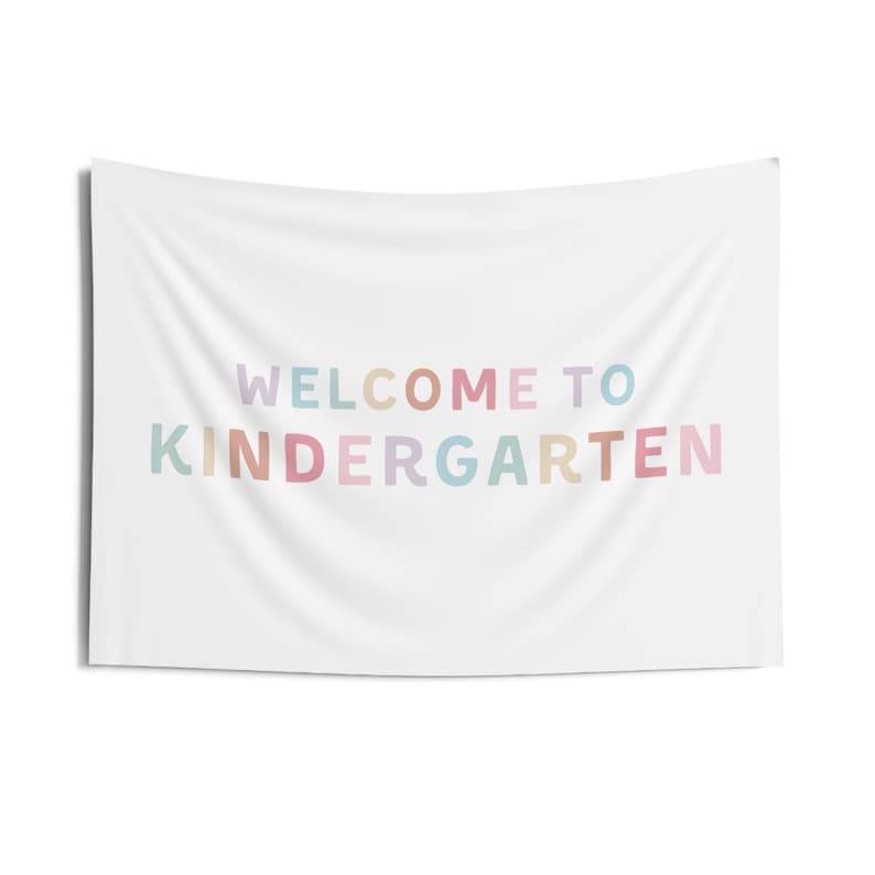 Welcome to Kindergarten Banner | Classroom Backdrop | Elementary School ...