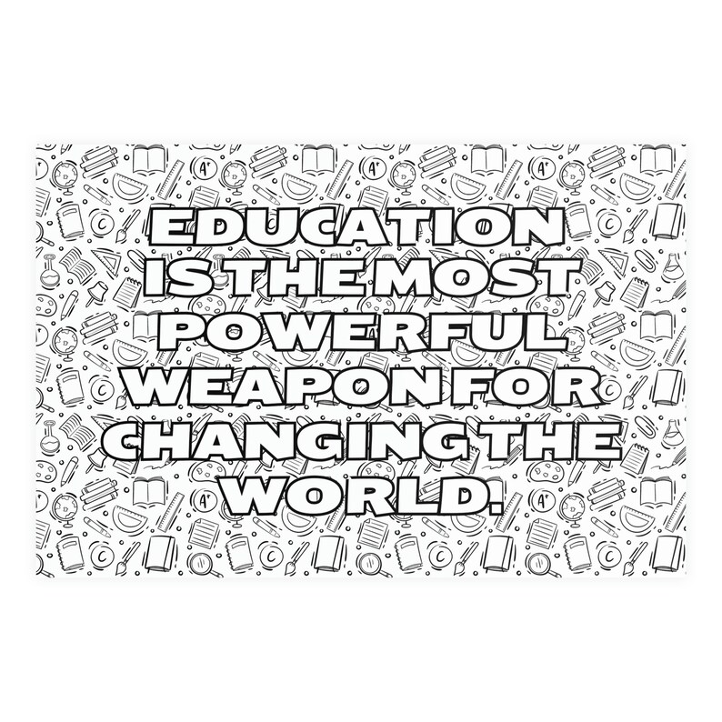 Giant Classroom Coloring Page Education Poster School Classroom Decor ...