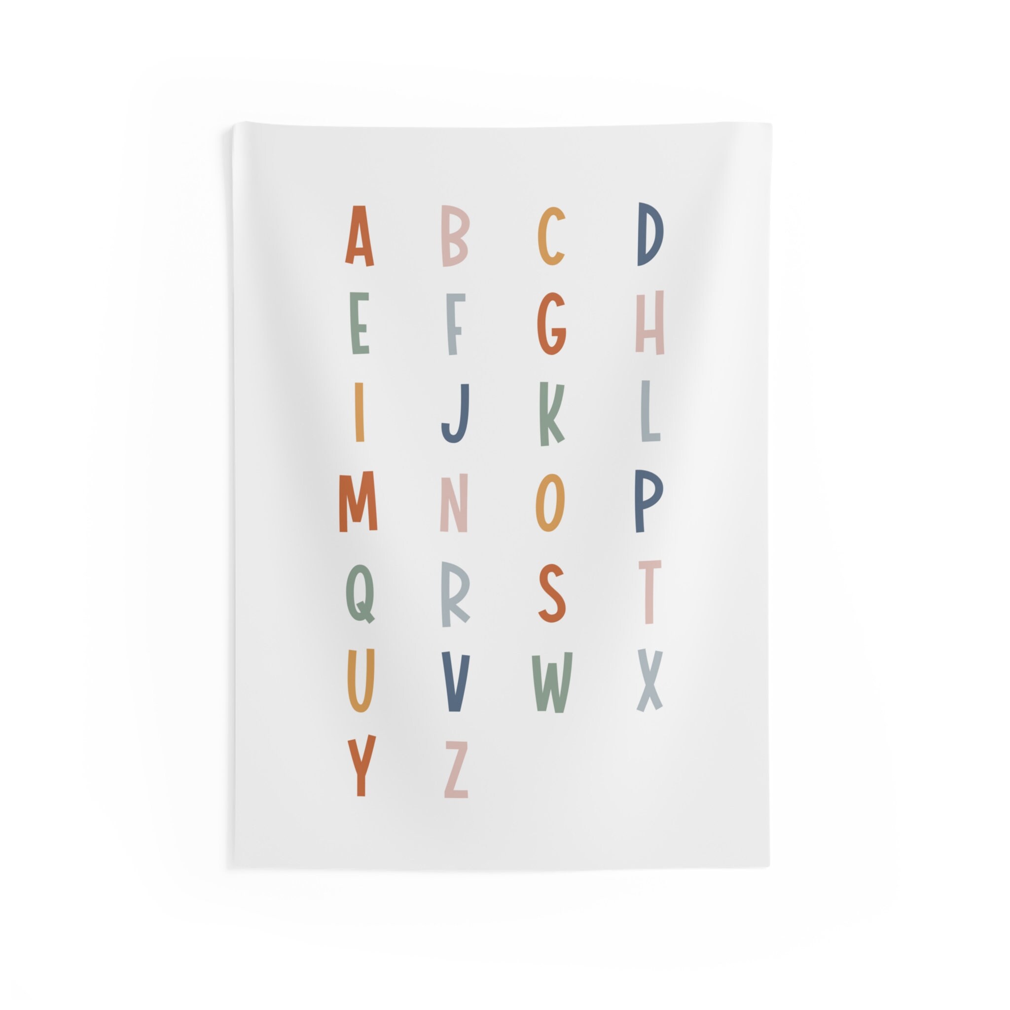 Boho Alphabet Classroom Tapestry Elementary School Decor Playroom Wall ...