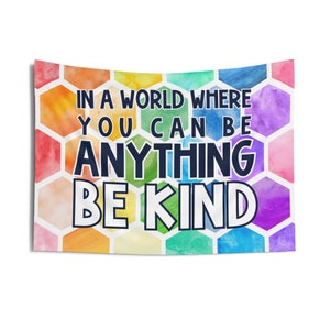 Be Kind Classroom Tapestry | Retro School Décor | Elementary Teacher ...