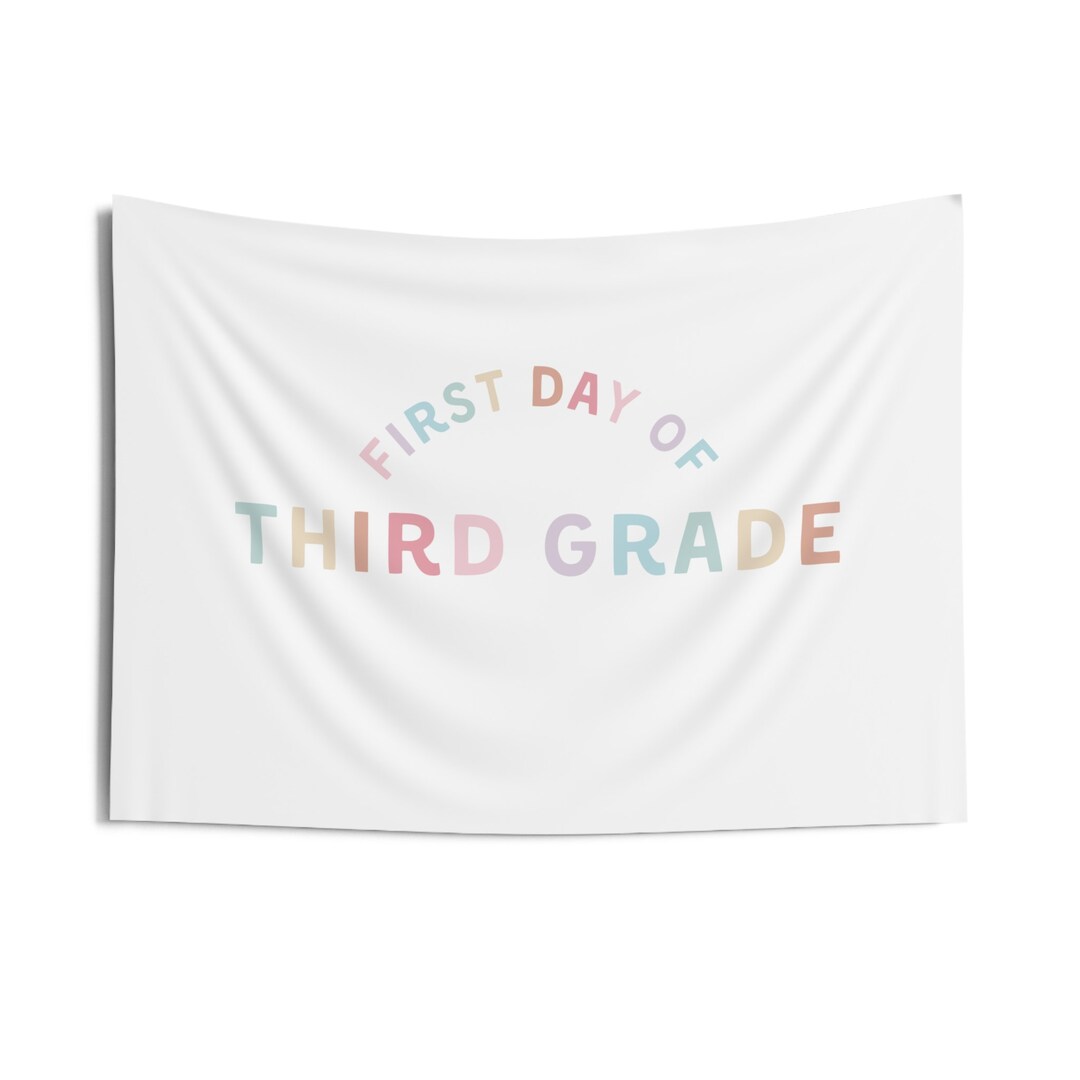 First Day of Third Grade Banner | Classroom Backdrop | Elementary ...