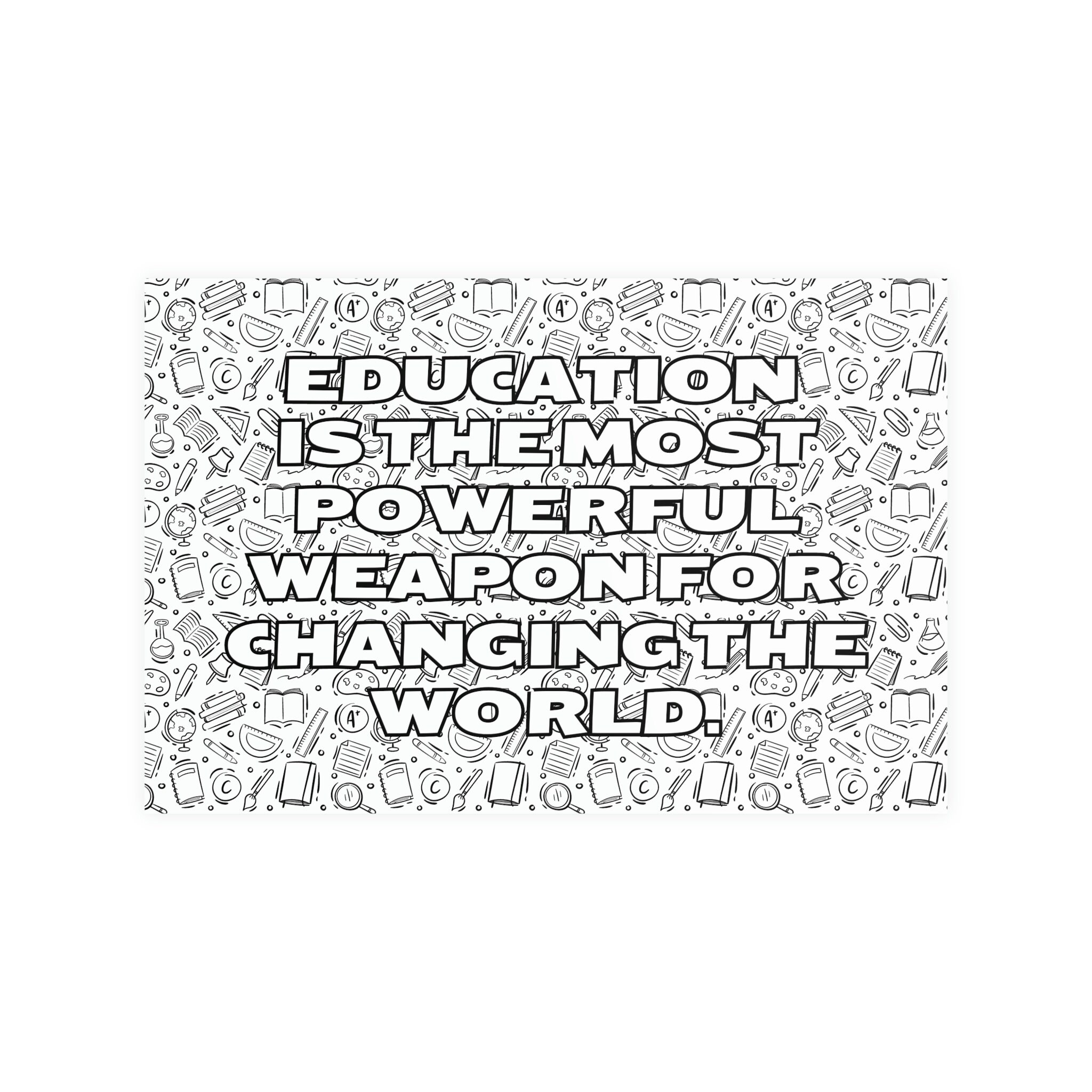 Giant Classroom Coloring Page Education Poster School Classroom Decor ...