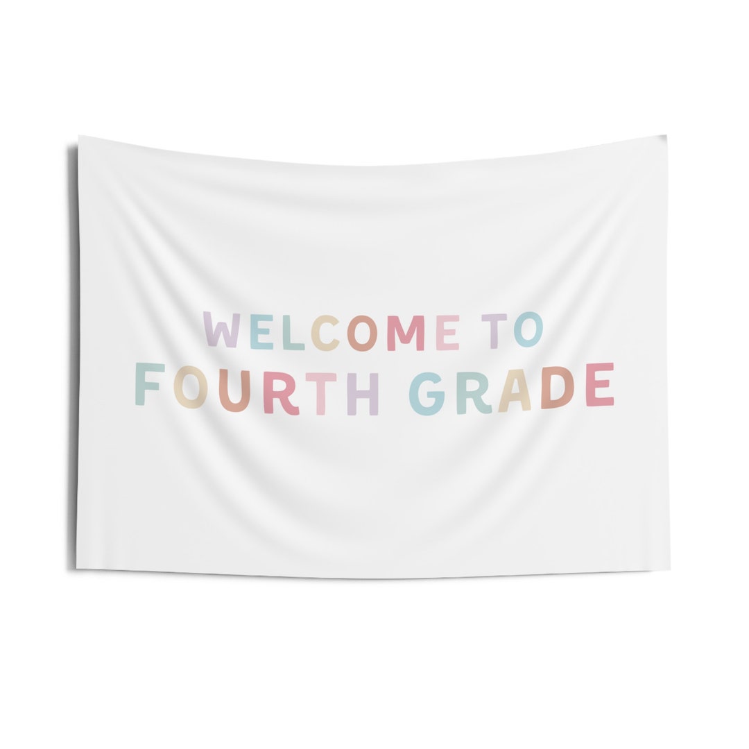 Welcome to Fourth Grade Banner | Classroom Backdrop | Elementary School ...