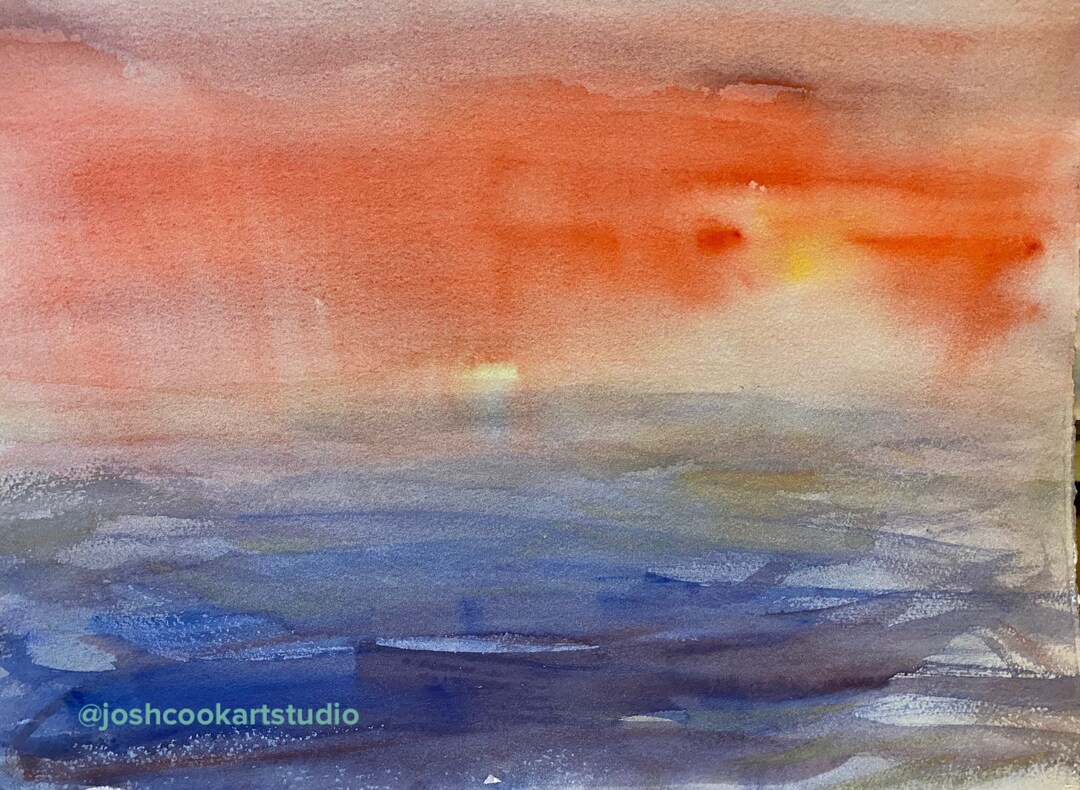 Original Contemporary Art by Josh Cusk, Watercolor Painting, Original ...