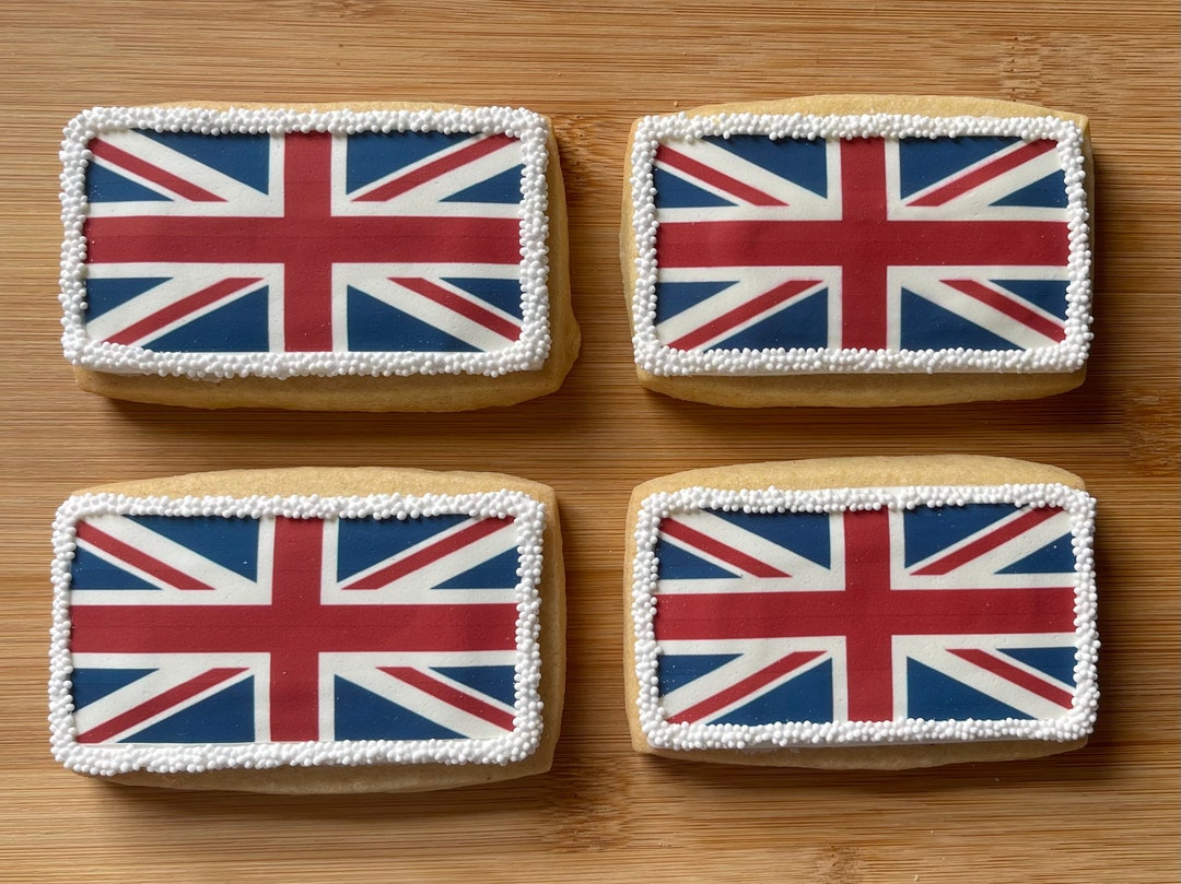Union Jack Biscuits -luxury Novelty Iced Biscuits/cookies - Etsy UK