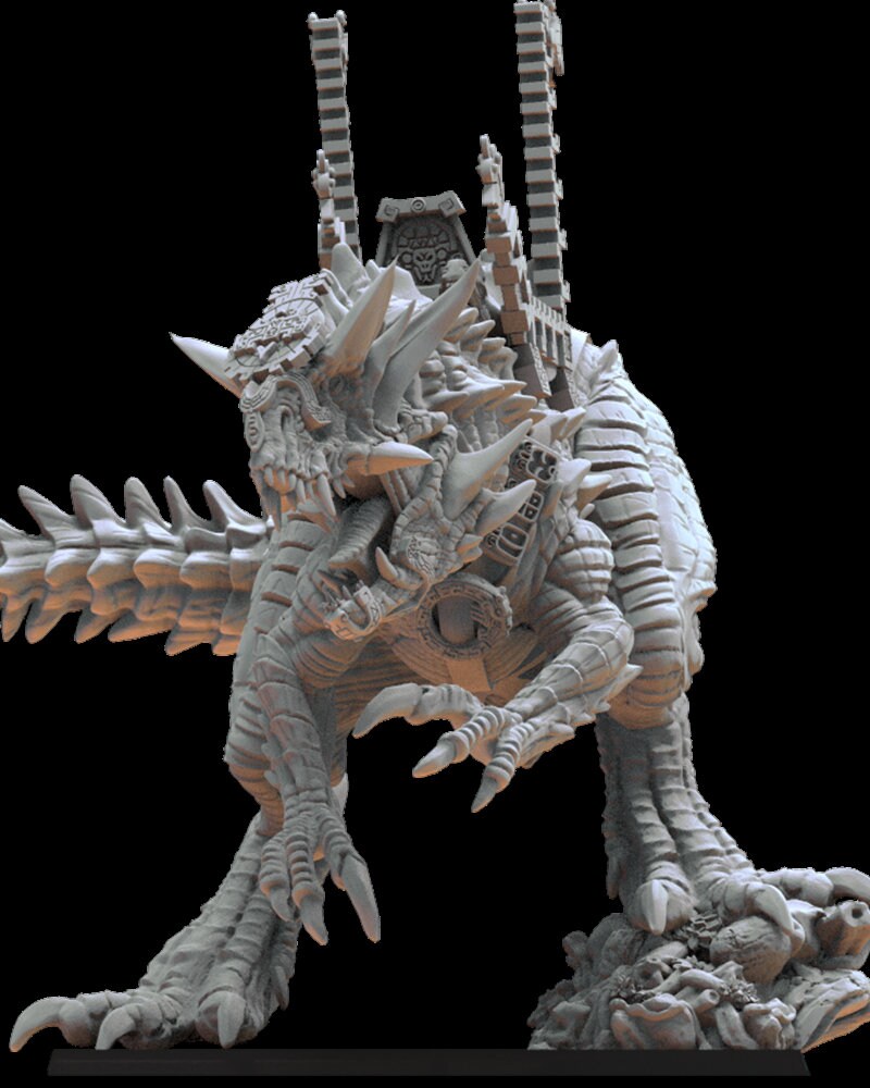 Lost Kingdom Miniatures Hueitechtcatl Lizardmen 9th age Carnosaur ...