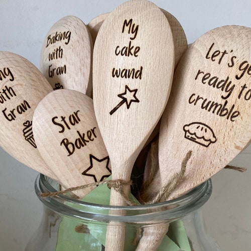 Personalised Wooden Spoon - Etsy UK