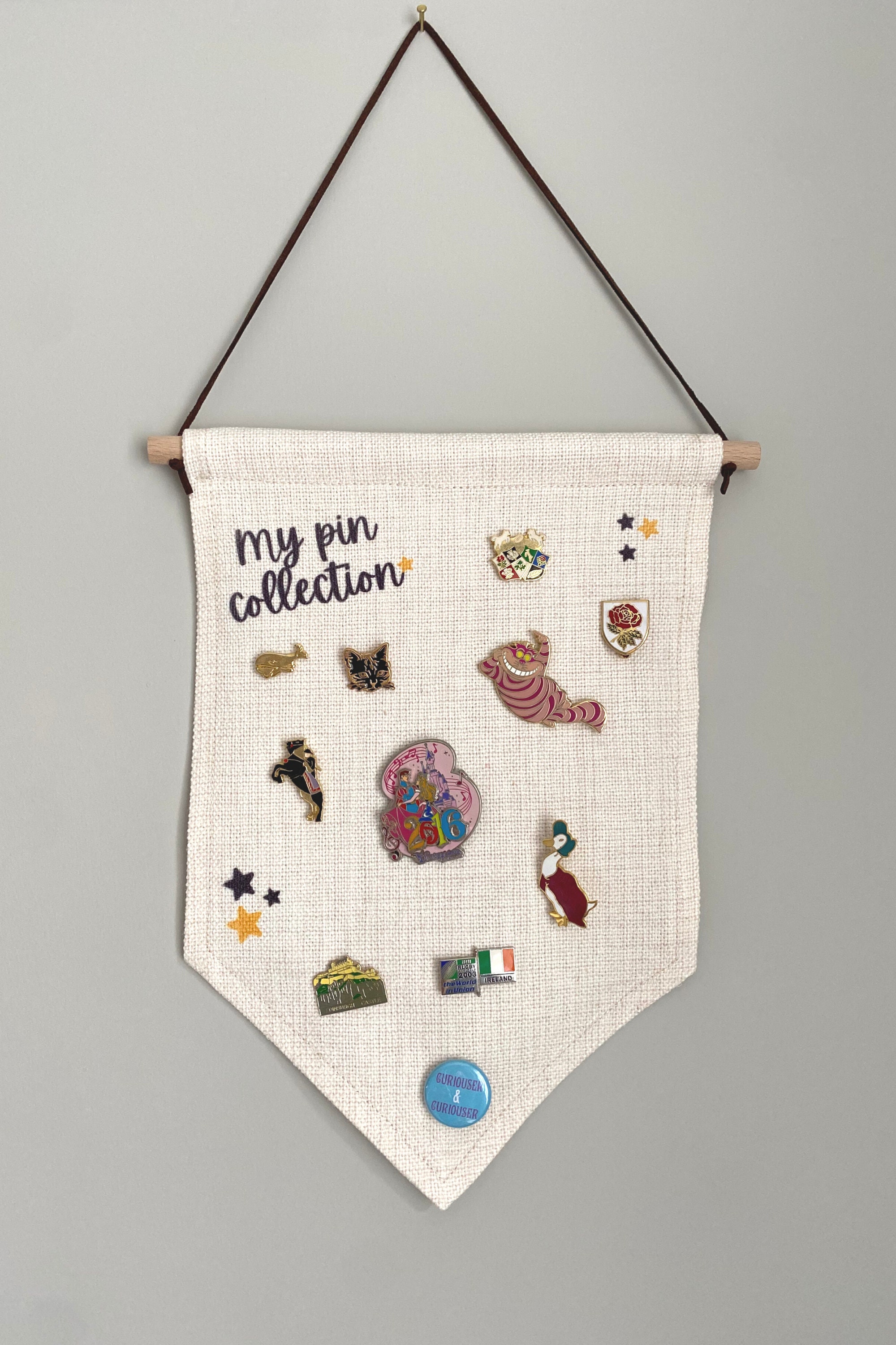 Pin Badge Display Personalised Pennant Banner Enamel Pin - Etsy UK