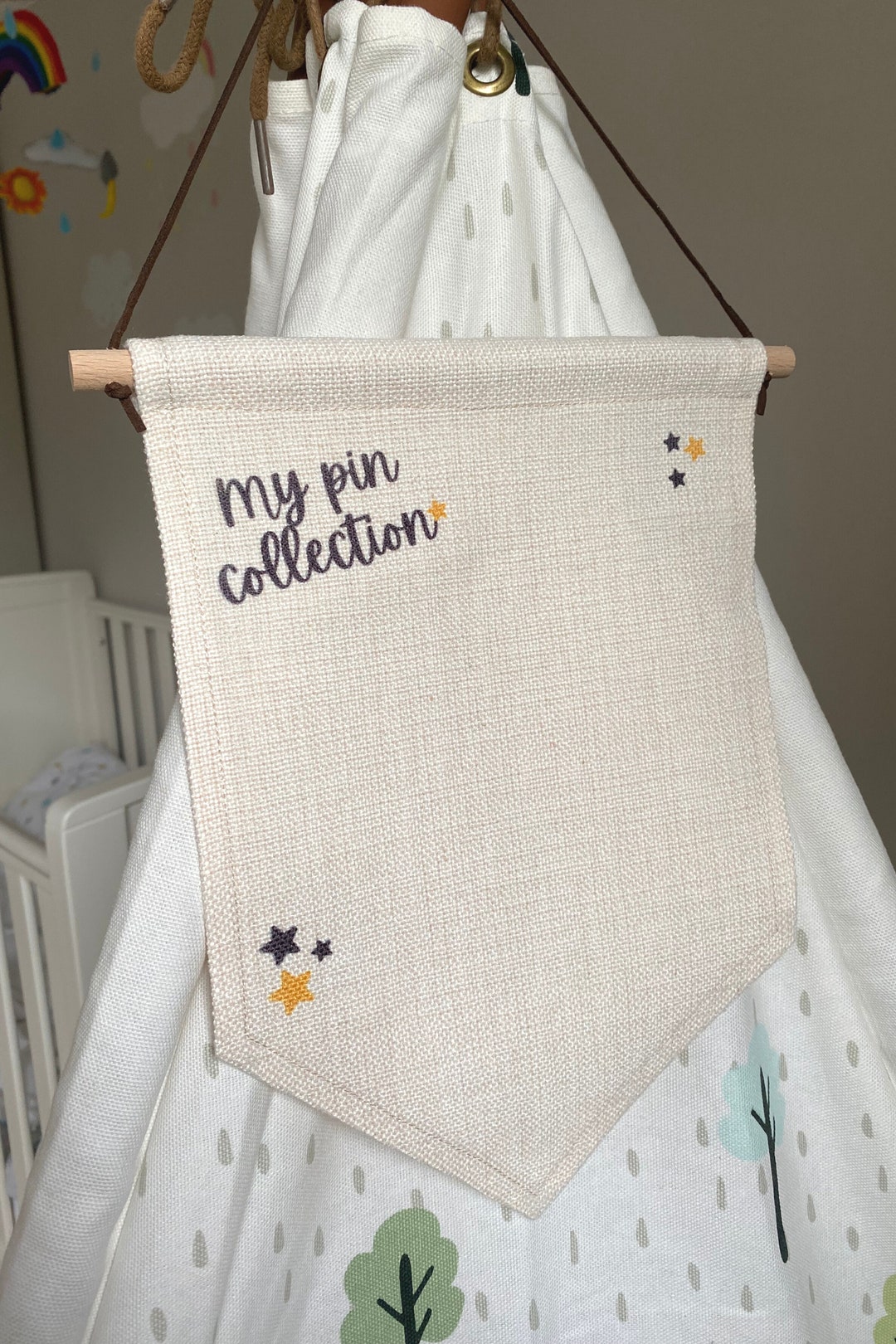 Pin Badge Display Personalised Pennant Banner Enamel Pin Badge Display ...