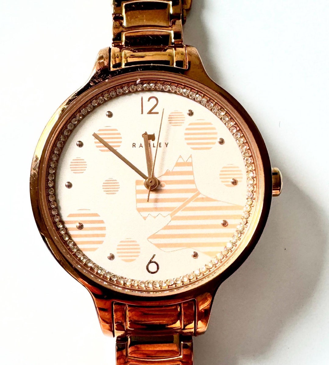 RADLEY Ladies Ormond Watch. in a Rose Gold Metal Strap With Crystal Rim ...