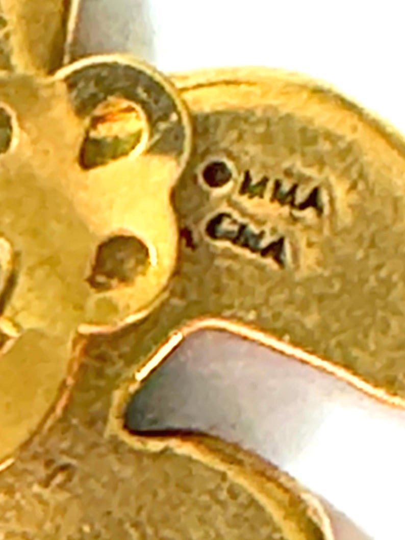 Ladies Vintage Signed MMA OMA Gold Tone Clip on Earrings as New ...