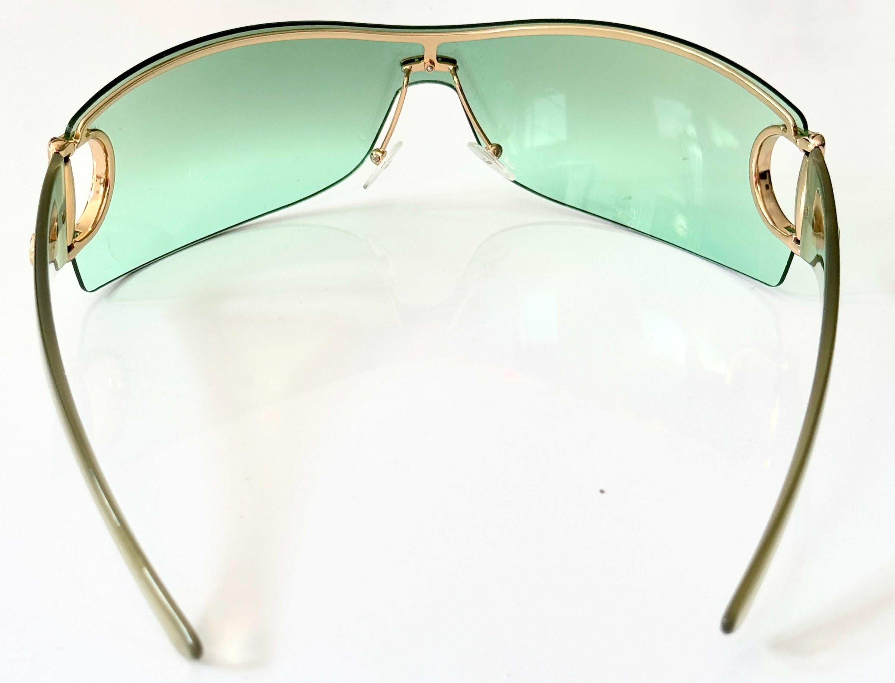 Ladies Tom Ford 4 Gucci 2712 Vintage Mint Green Wrap Shield Ladies Tom Ford 4 Gucci 2712 Vintage Mint Green Wrap Shield